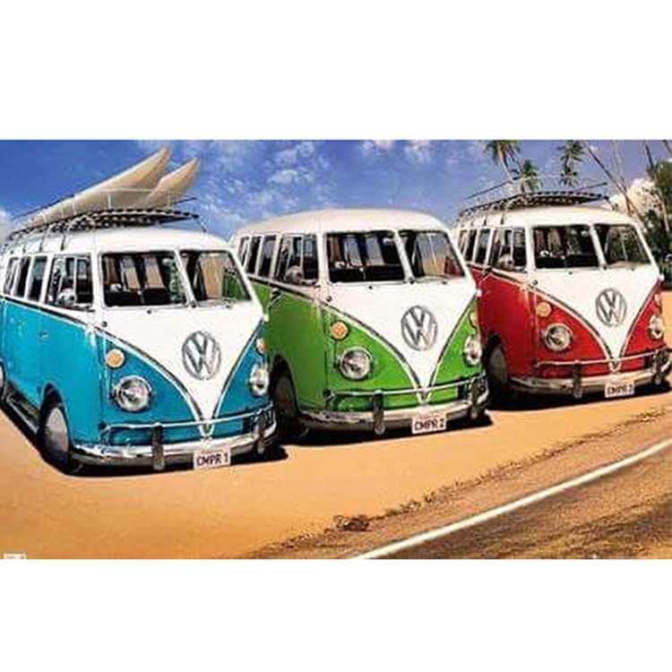 01-vw1 Diamond Painting ronde steentjes vw bus rood Luuk Liersen Agenturen